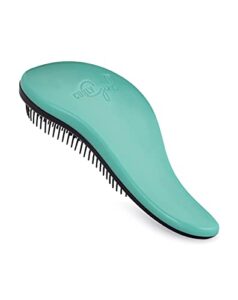 curly girl breeze thru detangling brush | hair detangler hairbrush for adults & kids | gets rid of tangles & knots in natural, curly, straight, wet or dry hair (turquoise)