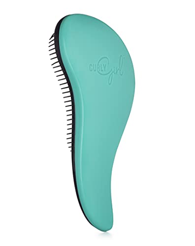 Curly Girl Breeze Thru Detangling Brush | Hair Detangler Hairbrush for Adults & Kids | Gets Rid of Tangles & Knots in Natural, Curly, Straight, Wet or Dry Hair (Turquoise)