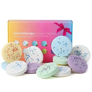 shower steamers aromatherapy, 12pcs christmas gifts set for moisturize skin & bubble spa bath, rich in natural essential oil, ideal gifts for thanksgiving day,mother’s,birthday