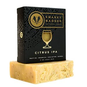 swanky badger natural soap bar – citrus ipa