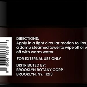 Brooklyn Botany Lip Scrub Exfoliator 1 oz – Lip Moisturizer for Dry Lips and Chapped Lips – Gentle Lip Exfoliator for Smooth and Brighter Lips – Coconut Flavor