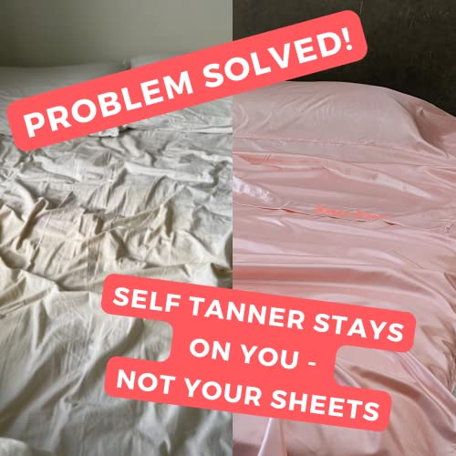 Tan Fan Self Tanner Sleep Sac - Keep Tan On Without Stained Bed Sheets - Self Tan Sleep Sack for Sunless Tan, Spray Tanning, Fake Tan, Lotion, Mousse, Foam - Lightweight Breathable - Won't Rub Off Tan