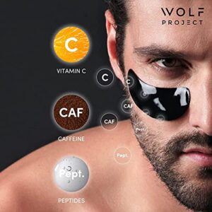 Wolf Project Under Eye Mask for Dark Circles and Puffiness with Caffeine, Vitamin C, Peptides to Instantly Reduce Dark Circles, Puffy Eyes, Undereye Bags, and Wrinkles (10 Pairs)