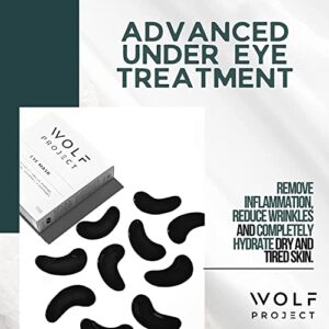 Wolf Project Under Eye Mask for Dark Circles and Puffiness with Caffeine, Vitamin C, Peptides to Instantly Reduce Dark Circles, Puffy Eyes, Undereye Bags, and Wrinkles (10 Pairs)