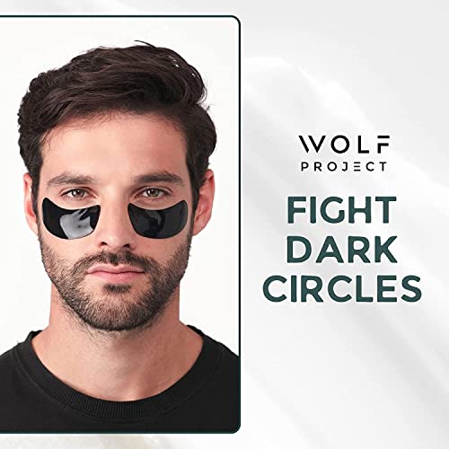 Wolf Project Under Eye Mask for Dark Circles and Puffiness with Caffeine, Vitamin C, Peptides to Instantly Reduce Dark Circles, Puffy Eyes, Undereye Bags, and Wrinkles (10 Pairs)