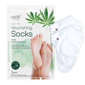 New Epielle Nourishing Foot Masks - Hemp + Rosemary Extract for Deep Moisturizing 100% Vegan & Cruelty-Free (Socks 6pk), Beauty Gifts | Skincare Gifts | New Years Skincare. STOCKING STUFFERS!!