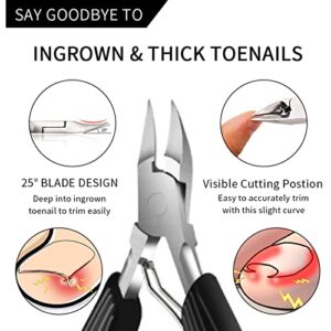 Nail Kit Ingrown Toenail Clipper Pedicure Knife Nail Lifter Thick Nail Cutter Callus Scraper Cuticle Remover File Foot Care Tools