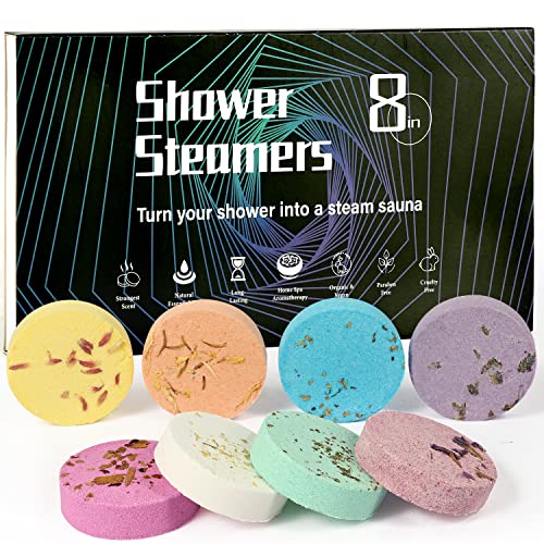 JClover Shower Steamers Aromatherapy Shower Bath Bombs with Pure Essential Oils for Home Spa. Bath Steamer Gift Set for Lovers, Wife, Moms, Christmas Birthday Mothers' Valentines' Day