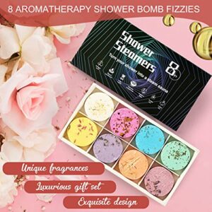 JClover Shower Steamers Aromatherapy Shower Bath Bombs with Pure Essential Oils for Home Spa. Bath Steamer Gift Set for Lovers, Wife, Moms, Christmas Birthday Mothers' Valentines' Day