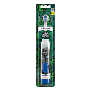 jurassic world kid’s spinbrush electric battery toothbrush, soft, 1 ct