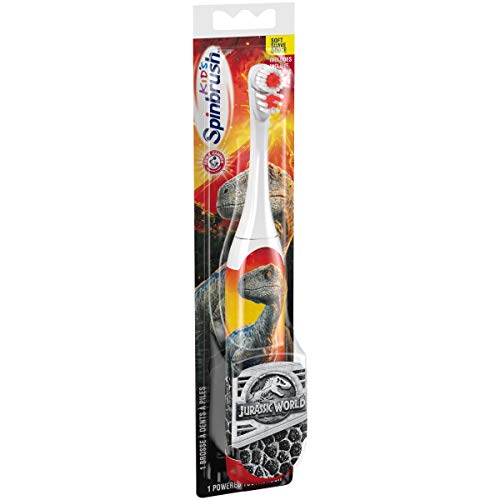 Jurassic World Kid’s Spinbrush Electric Battery Toothbrush, Soft, 1 ct