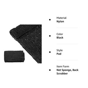 African Long Bathing Net Sponge Long Net Shower Body Scrubber Back Scrubber Skin Smoother Net Bathing Sponge for Daily Use or Stocking Stuffer (Black)