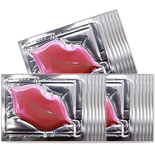 Permotary 30 PCS Moisturizing Lip Mask Crystal Lip Care Pads Mask for Moisturizing & Reducing Chapped, Smoothing Lip Fine Lines-Lip Patches with Moisture Essence to Firms & Hydrate and Plump Your Lips