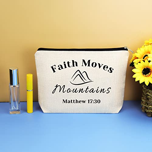 Inspirational Gifts for Women Makeup Bag Religious Gift Cosmetic Bag Religious Faith Gift for Girls Her Encouragement Gift Birthday Gift for Daughter Niece Sister Friend Make Up Travel Pouch