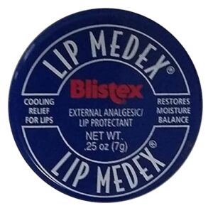 Blistex Medicated Lip Balm, Lip Medex - for Cold, Sores, Cracked & Dry Lips - 0.25 Oz x 2 Pack