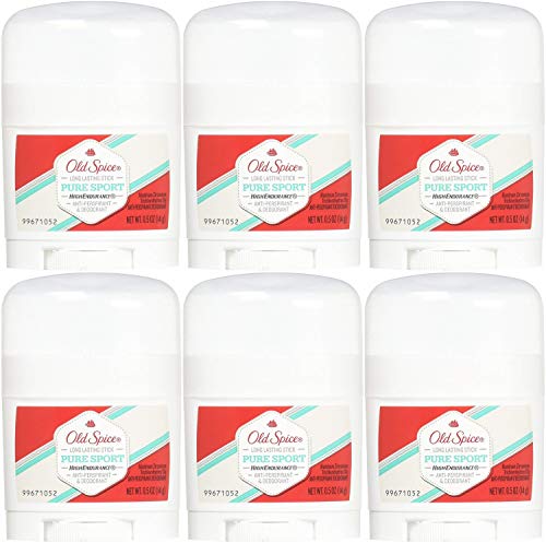 Old Spice High Endurance Antiperspirant Deodorant, Pure Sport, Travel Size 0.5 Ounce (Pack of 6)