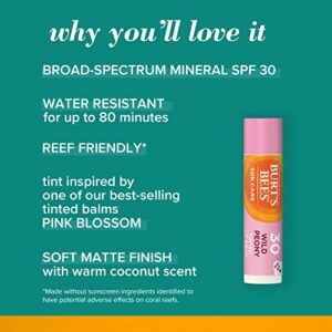 Burt's Bees SPF Lip Balms - 3 Pack Includes SPF 30 Tinted Lip Balms (2) & Soothing Aloe Lip Balm (1) with Aloe Vera, Coconut Oil & Shea Butter to Moisturize Dry Lips & After Sun Care