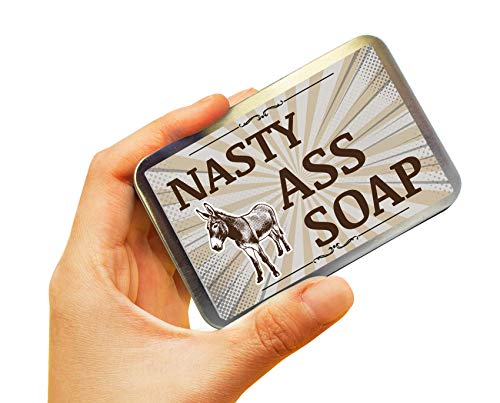 Nasty Ass Soap - Funny Donkey Design - Novelty Bath Soap for Men and Women - Black Soap, Handcrafted, Made in the USA, Contains Activated Charcoal