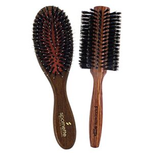 spornette classic german porcupine bundle with deville 2.5 inch round boar bristle