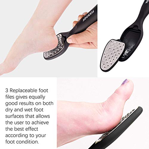 FIXBODY 3PCS Nail Clipper Set with Leather Case | FIXBODY 3 in 1 Replaceable Pedicure Kit