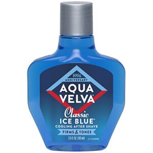 aqua velva after shave, classic ice blue, soothes, cools, and refreshes skin, 3.5 ounce