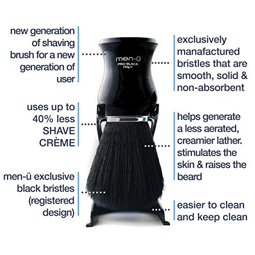 Men-U Pro Black Shaving Brush and Shave Creme Kit