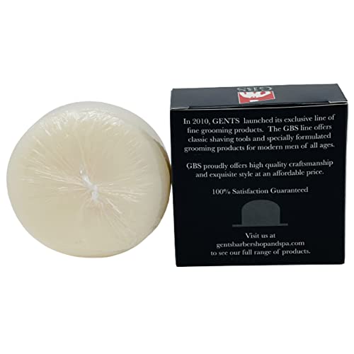 GBS Men's Sandalwood Shaving Soap 97% All Natural Enriched With Shea Butter and Glycerin, Creates Rich Lather Form, 3 Oz Pack of 1(1 Sandalwood Round Shaving Soap)