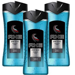 axe, body wash men, sport blast 3in1 – 13.5 fl