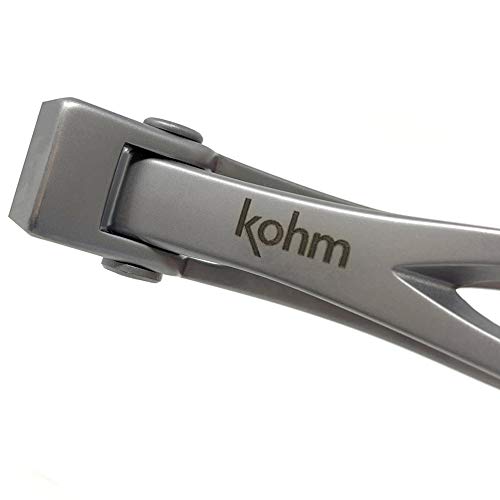 KOHM Nail Clippers for Thick Nails - Heavy Duty, Wide Mouth Professional Fingernail and Toenail Clippers for Men, Women & Seniors, Silver