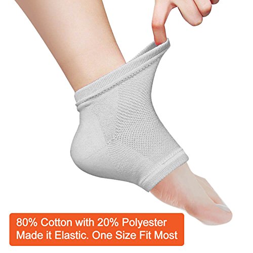 Selizo 5 Pairs Moisturizing Gel Heel Socks Open Toe Socks for Dry Hard Cracked Heels, 5 Colors