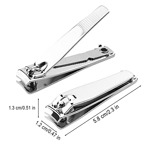 Thickened Stainless Steel Nail Clippers with Nail File, Nail Clippers Bulk,Bulk Nail Clippers for Homeless Individually Wrapped, for Homeless,Shelter, Air Bnb, Hotel 2.3inches (100 PCS)