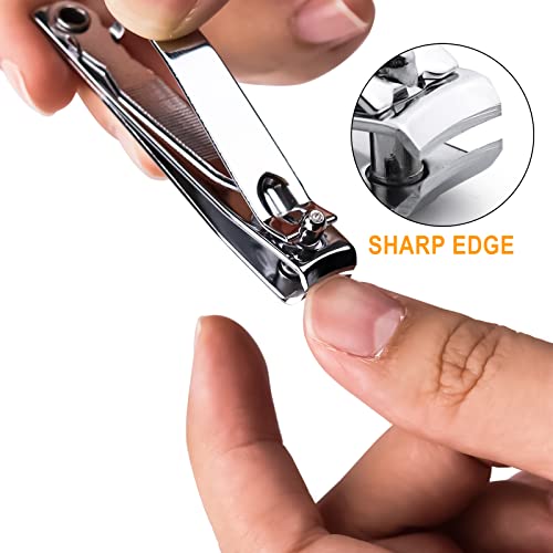 Thickened Stainless Steel Nail Clippers with Nail File, Nail Clippers Bulk,Bulk Nail Clippers for Homeless Individually Wrapped, for Homeless,Shelter, Air Bnb, Hotel 2.3inches (100 PCS)