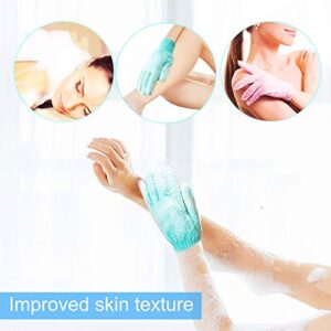 24 pcs Exfoliating Shower Gloves,Double Sided Exfoliating Bath Gloves Deep Clean Dead Skin for Spa Massage Beauty Skin Shower Body Scrubber Bathing Accessories.-12 Multi-Colors