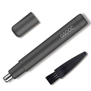 gsodc electric nose and ear hair trimmer for men eyebrow facial hair trimmer for women battery-powered waterproof easy to clean black