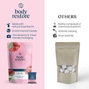 Body Restore Shower Steamers Aromatherapy 15 Packs - Gifts for Mom, Gifts for Women and Men, Shower Bath Bombs, Rose Essential Oil, Stress Relief and Relaxation