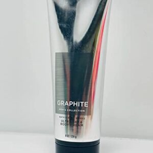 Bath and Body Works Graphite for Men Ultra Shea Body Cream Moisturizing Lotion 8 ounces