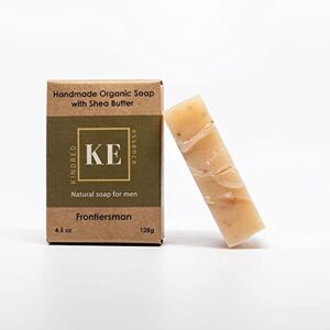 Men's Soap Bar – Frontiersman Exfoliating and Moisturizing Organic Shea Butter Soap for Men