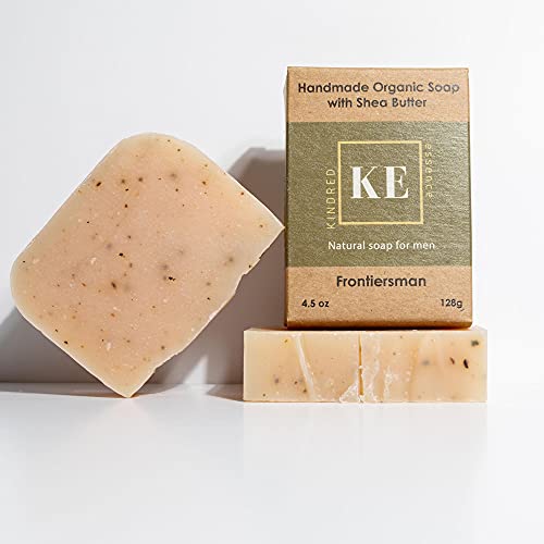 Men's Soap Bar – Frontiersman Exfoliating and Moisturizing Organic Shea Butter Soap for Men