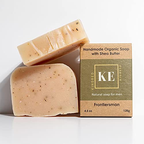 Men's Soap Bar – Frontiersman Exfoliating and Moisturizing Organic Shea Butter Soap for Men