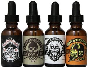 grave before shave™ beard oil 4 pack