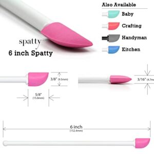 Spatty Last Drop Mini Makeup Spatula (6 Inch Pink) Shark Tank Mom Made Scrapes Foundation, Lotion, Cosmetics, Beauty Products, Perfect Gifts for Women, Teen, Grandma, Stocking Stuffers Under 5 Dollars