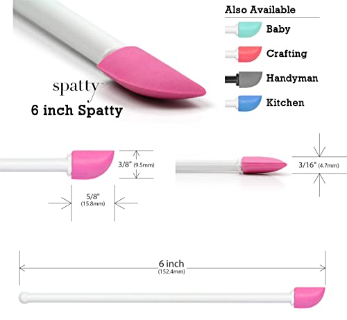 Spatty Last Drop Mini Makeup Spatula (6 Inch Pink) Shark Tank Mom Made Scrapes Foundation, Lotion, Cosmetics, Beauty Products, Perfect Gifts for Women, Teen, Grandma, Stocking Stuffers Under 5 Dollars