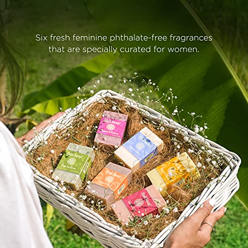 Bali Soap - Feminine Collection Natural Soap Bar, All Natural Women Soap, Bath Soap & Luxury Gift for Women - Vegan & Handmade Soaps for Face, Hand & Body, 6pc 3.5 Oz Each