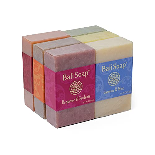 Bali Soap - Feminine Collection Natural Soap Bar, All Natural Women Soap, Bath Soap & Luxury Gift for Women - Vegan & Handmade Soaps for Face, Hand & Body, 6pc 3.5 Oz Each