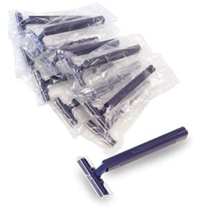 (144 pack) individually wrapped twin blade razors with clear safety cap, disposable, bulk packed, sold by the case.