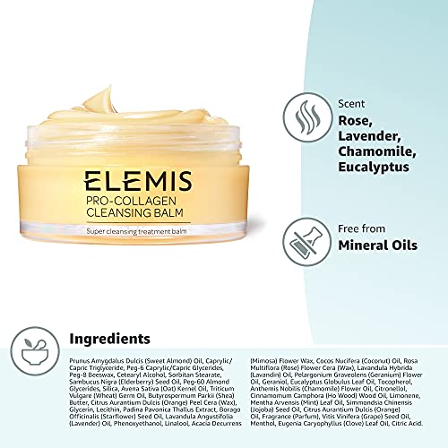 ELEMIS Pro-Collagen Cleansing , Ultra Nourishing Treatment Balm + Facial Mask Deeply Cleanses, Soothes, Calms & Removes Makeup and Impurities