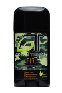 green theory fir scent masking natural deodorant – probiotic, aluminum free, hunting – tree scents collection – solid 2.65 ounce