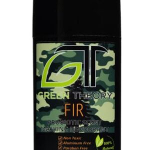 Green Theory Fir Scent Masking Natural Deodorant - Probiotic, Aluminum Free, Hunting - Tree Scents Collection - Solid 2.65 Ounce