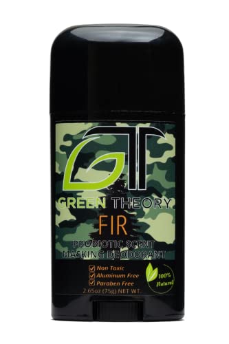 Green Theory Fir Scent Masking Natural Deodorant - Probiotic, Aluminum Free, Hunting - Tree Scents Collection - Solid 2.65 Ounce