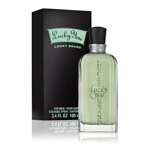 Men's Cologne Fragrance Spray by Lucky You, Day or Night Casual Scent with Bamboo Stem Fragrance Notes, 3.4 Fl Oz